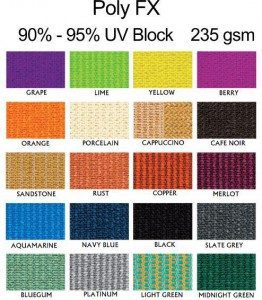 Poly FX Colours 1 - DIY Shade Sails